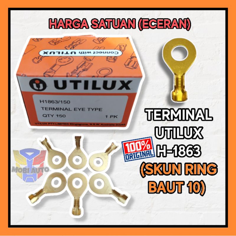 Jual Terminal Utilux Skun Ring M6 Baut 10 H-1863 Asli Original (ECERAN ...