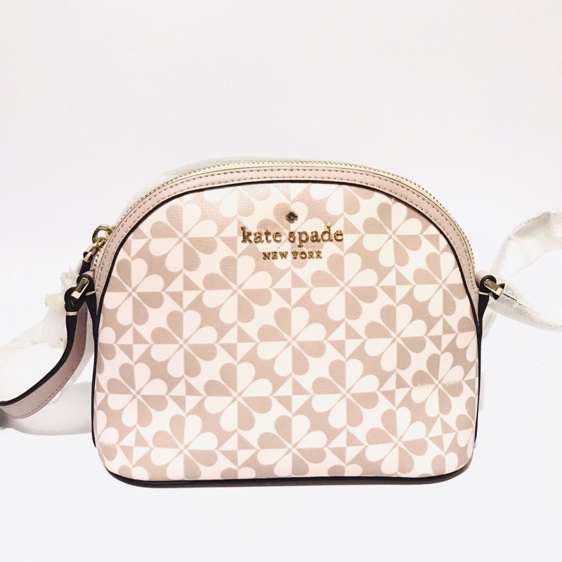 Jual Tas Kate Spade KS Hollie Spade Clover Geo Dome Crossbody Pink New ...