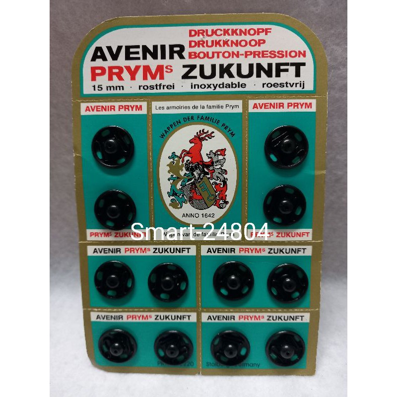 Jual Kancing Cetet / Jepret Prym 15mm Hitam&Putih | Shopee Indonesia