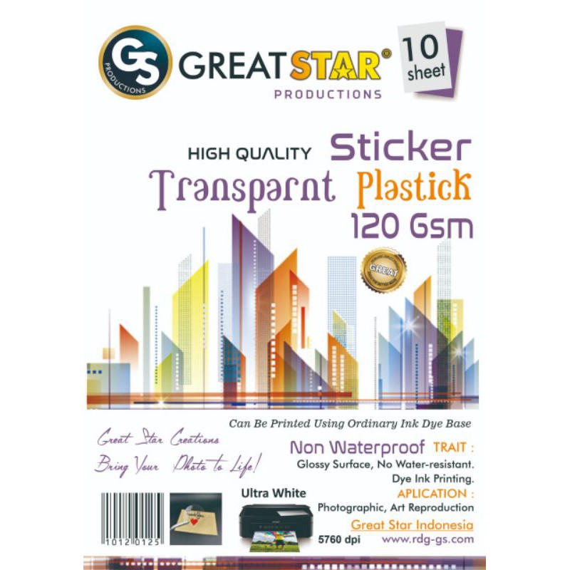 Jual STICKER TRANSPARANT INKJET 120 GR A4 (PLASTIK/LENTUR) | Shopee ...