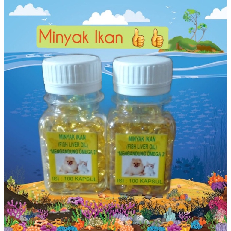 Jual Minyak ikan (fish liver oil) untuk kucing dan anjing 100pcs ...