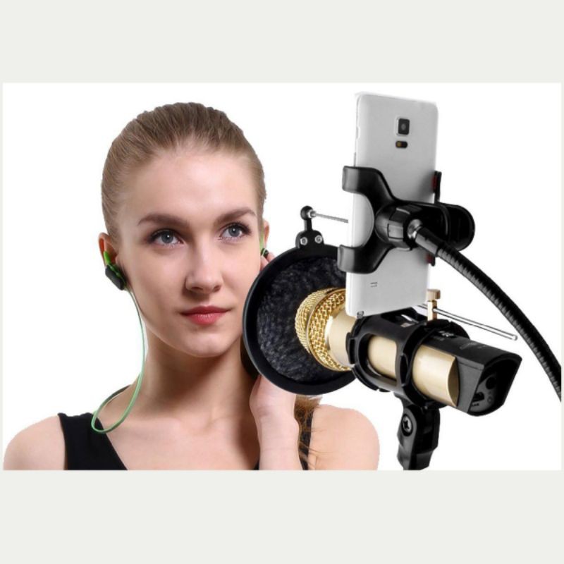 Jual Stand MIC CONDENSER with Hoder and Filter Jepit Ke Kaca atau Meja ...