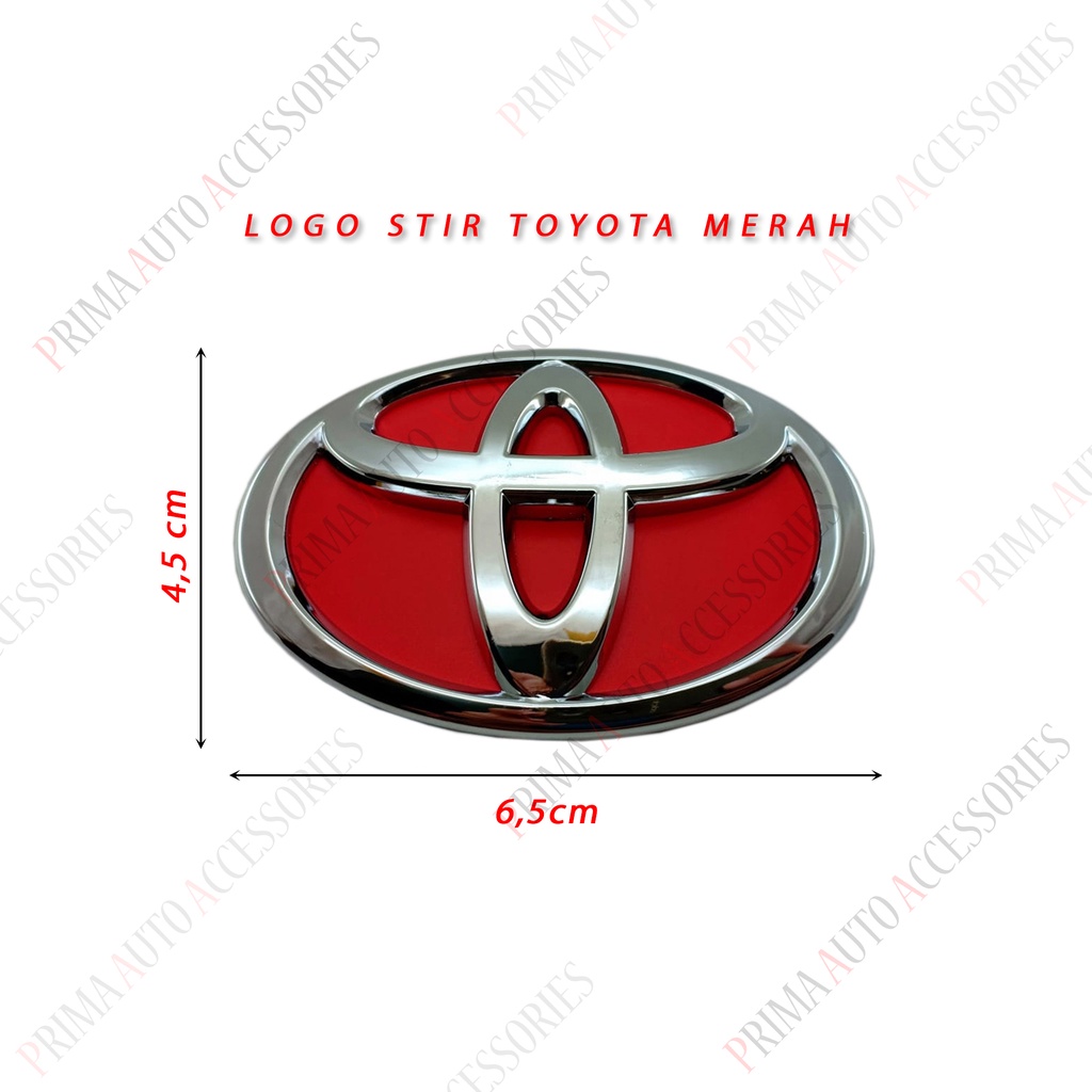 Jual Logo Stir Mobil TOYOTA BG Merah 6,5cm x 4,5cm | Shopee Indonesia