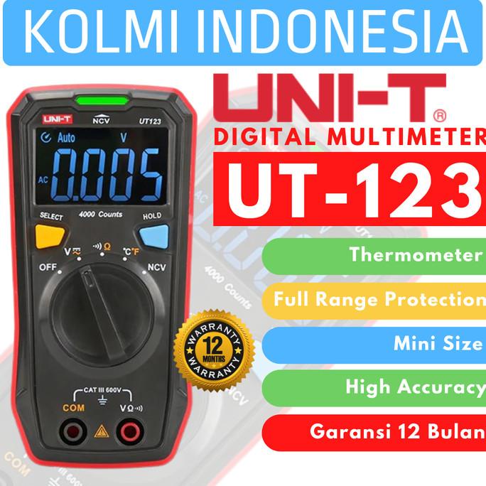 Jual UNI-T Mini Digital Multimeter Multitester Temperature Tester UT123 ...
