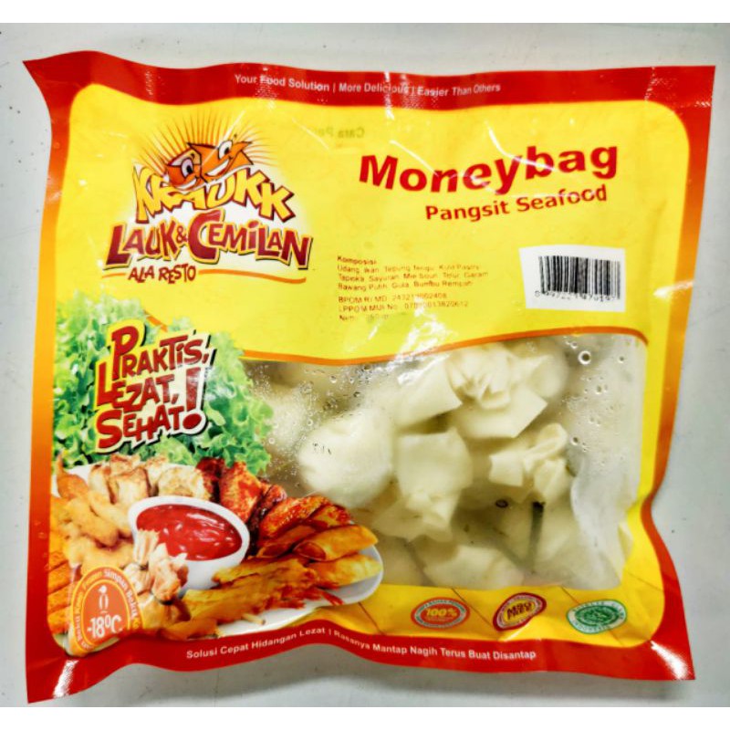 Jual Kraukk Money Bag / Pangsit Seafood / Cemilan sehat | Shopee Indonesia