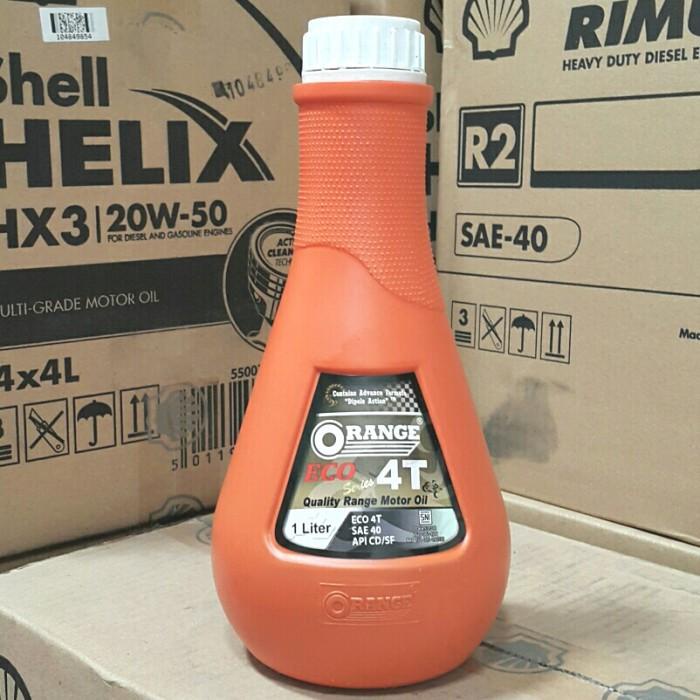 Jual Oli Mesin Motor Orange / Qrange 4T Eco Sae 40 1 Liter | Shopee ...