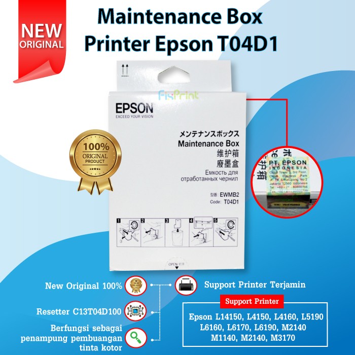 Jual Maintenance Box T04D1 Printer Epson L4150 L4160 L5190 L6160 L6170 ...