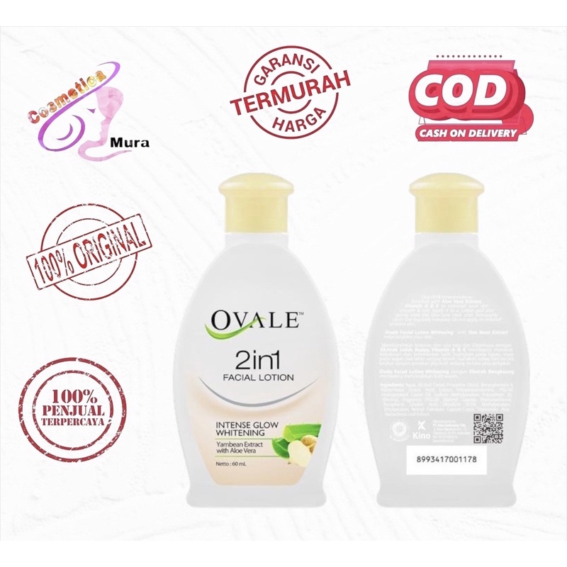 Jual 𝑏,𝑥 ** OVALE 60 ML ALOEVERA BENGKOANG ** ovale 2in1 facial cotton ...
