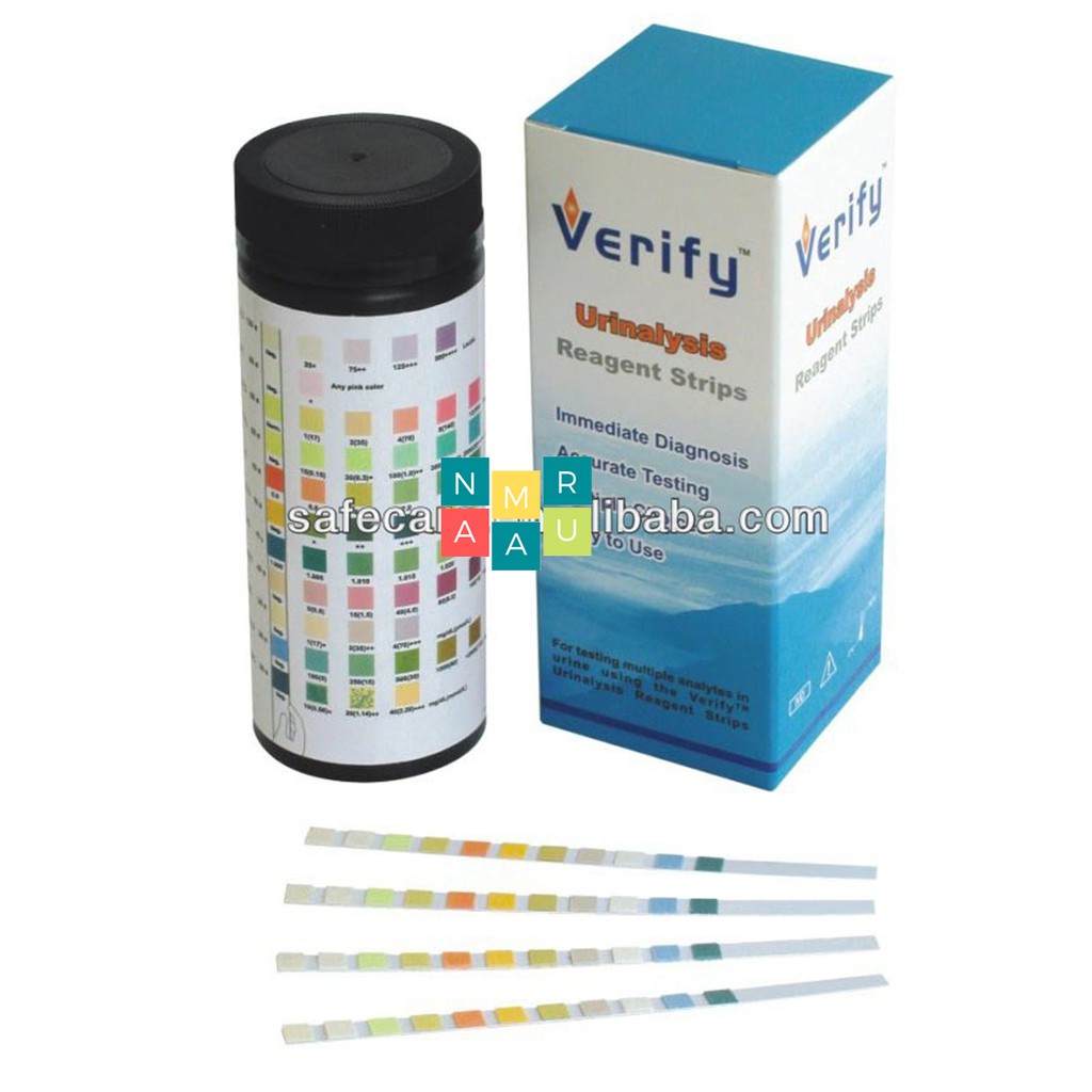 Jual Verify 3 PE 10 U Parameter Urinalysis Reagent Strips Strip Urine ...