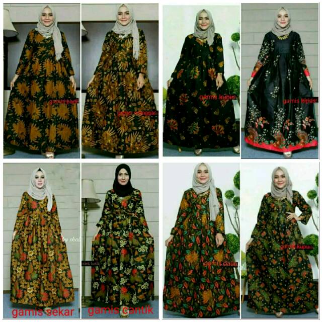 Jual GAMIS BATIK JUMBO manggar,padi,kubis,kipas,sekar,cantik,daun,kupu ...