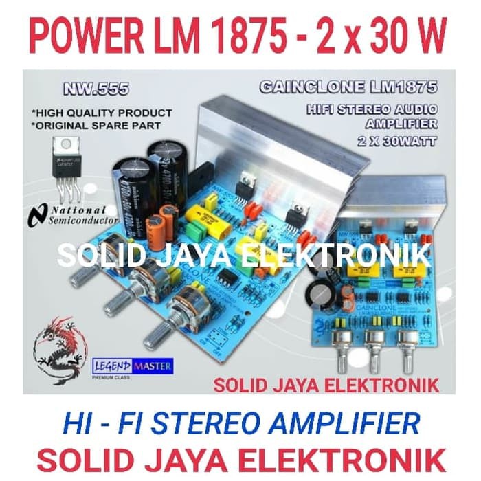 Jual KIT POWER GAINCLONE NW.555 NW 555 NW555 60W STEREO LM1875 HIFI HI-FI LEGEND MASTER POWER ...