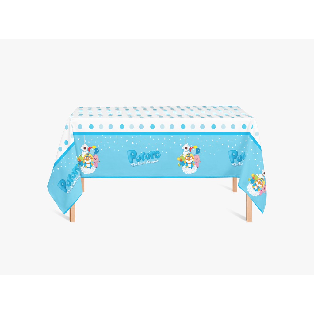 Jual taplak meja pororo / taplak meja ultah pororo / taplak meja ulang ...