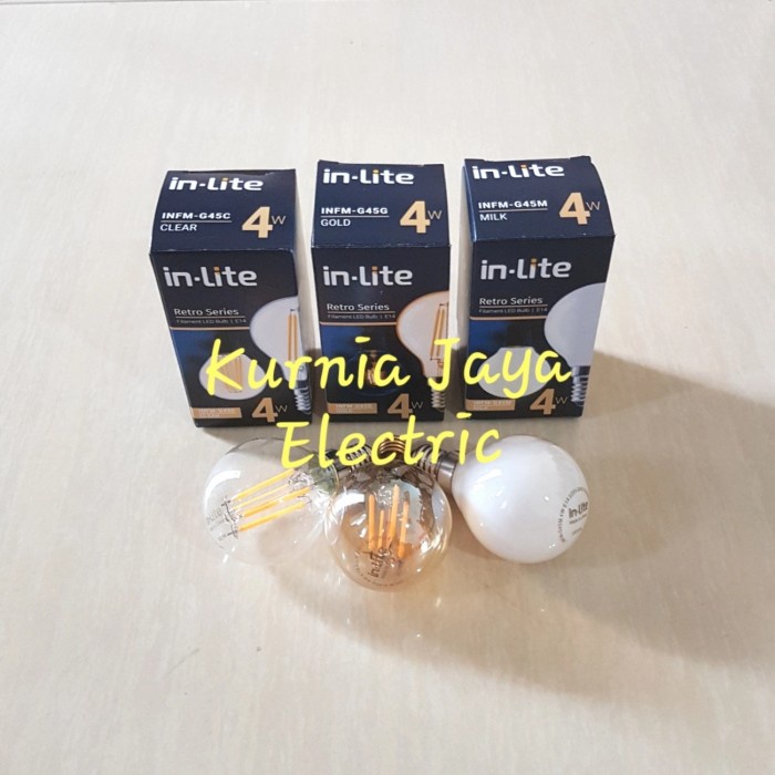 Jual INLITE Lampu LED Filament Pingpong INFM G45 4W E14 220V 3 Jenis ...