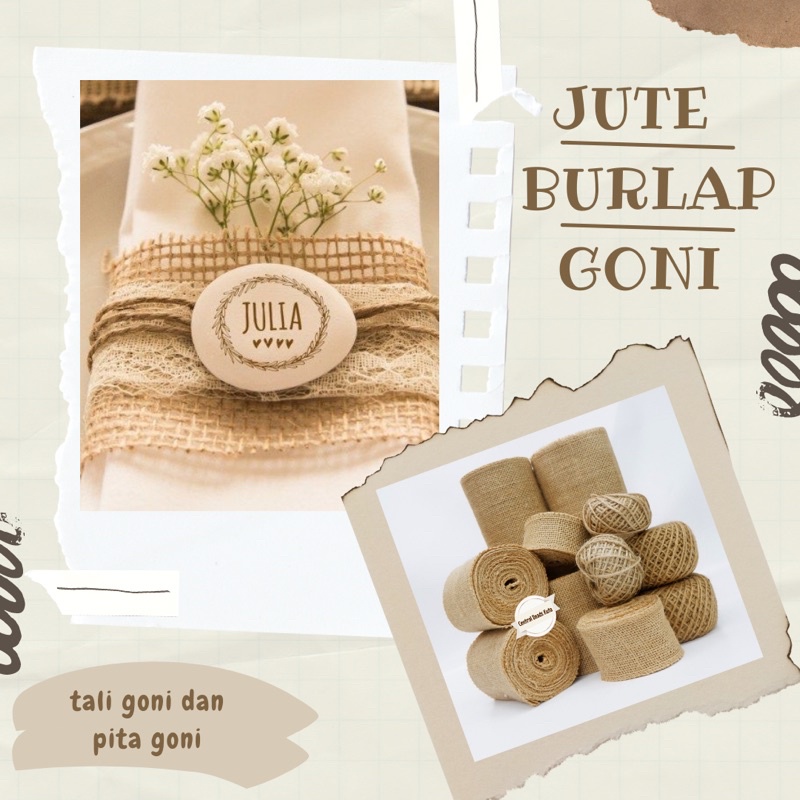 Jual (roll) TALI GONI / PITA GONI / TALI BURLAP / PITA BURLAP / JUTE ...