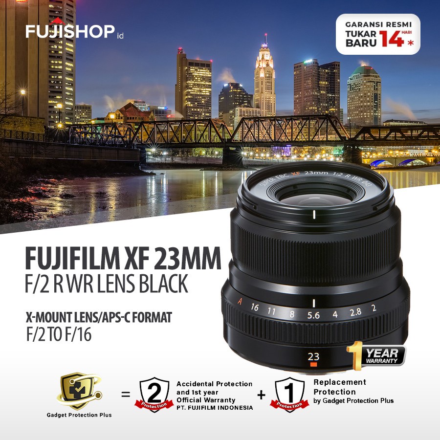 Jual Fujifilm XF 23mm F2 R WR Lens / Fujinon XF 23MM F2 WR GARANSI RESMI | Shopee Indonesia