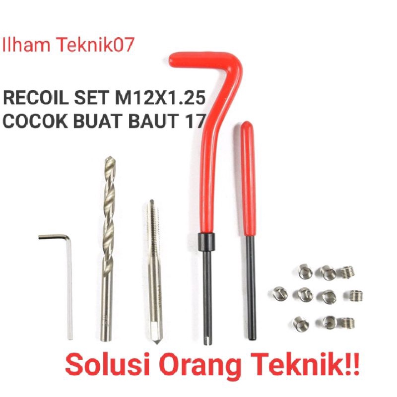 Jual RECOIL 12x1.25 VERBOS HELICOIL ISI RECOIL RECOIL SET ALAT ...