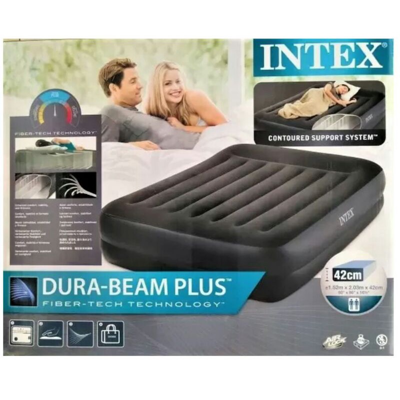 Jual Kasur Angin KING QUEEN Intex Original Fiber-Tech Tinggi 42cm Kasur ...