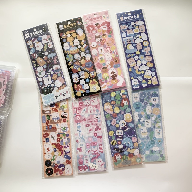 Jual sticker korea confetti 2lbr deco photocard stiker ikan laut ...