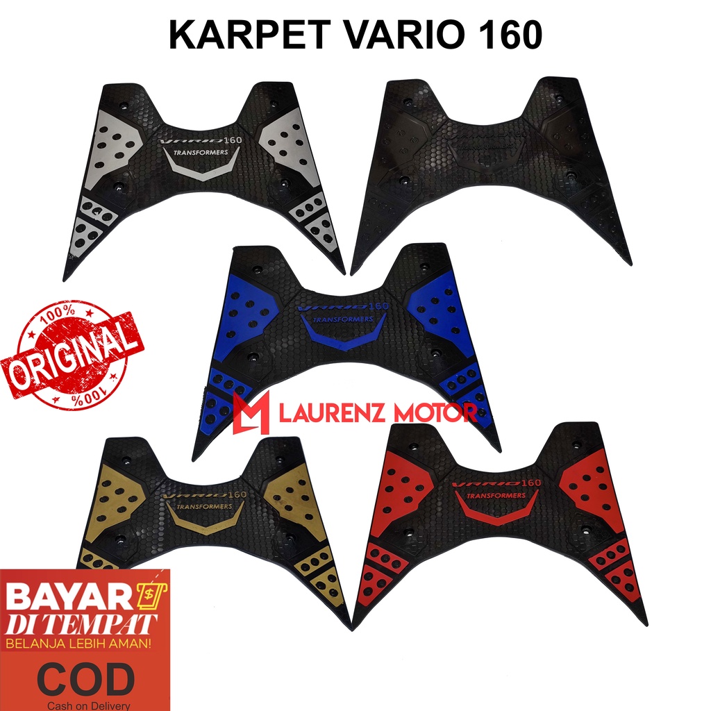 Jual Karpet Keset Vario 160 Bordes Alas Pijakan Kaki Variasi Motor Honda Vario New 2022 Biru ...