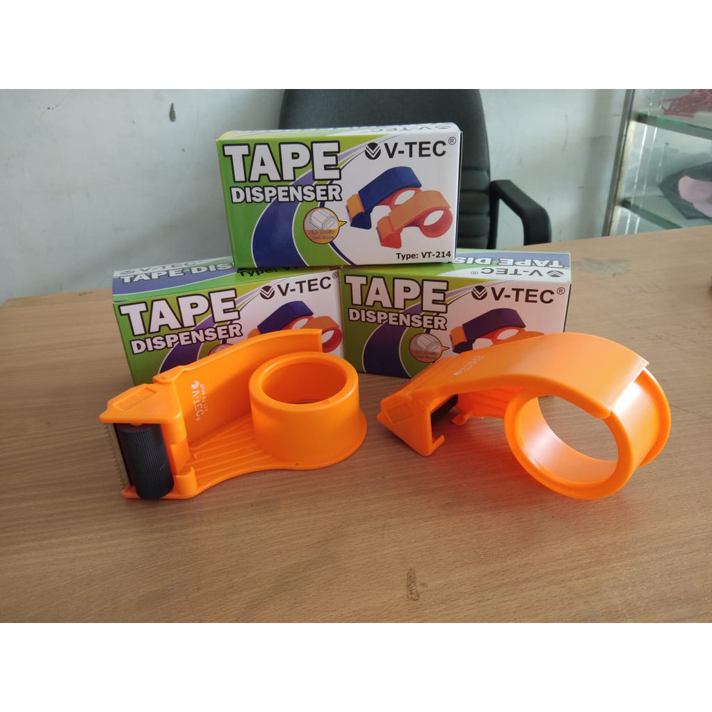Jual DISPENSER LAKBAN / TAPE DISPENSER 2 inch V-TEC Type : VT214 | Shopee Indonesia