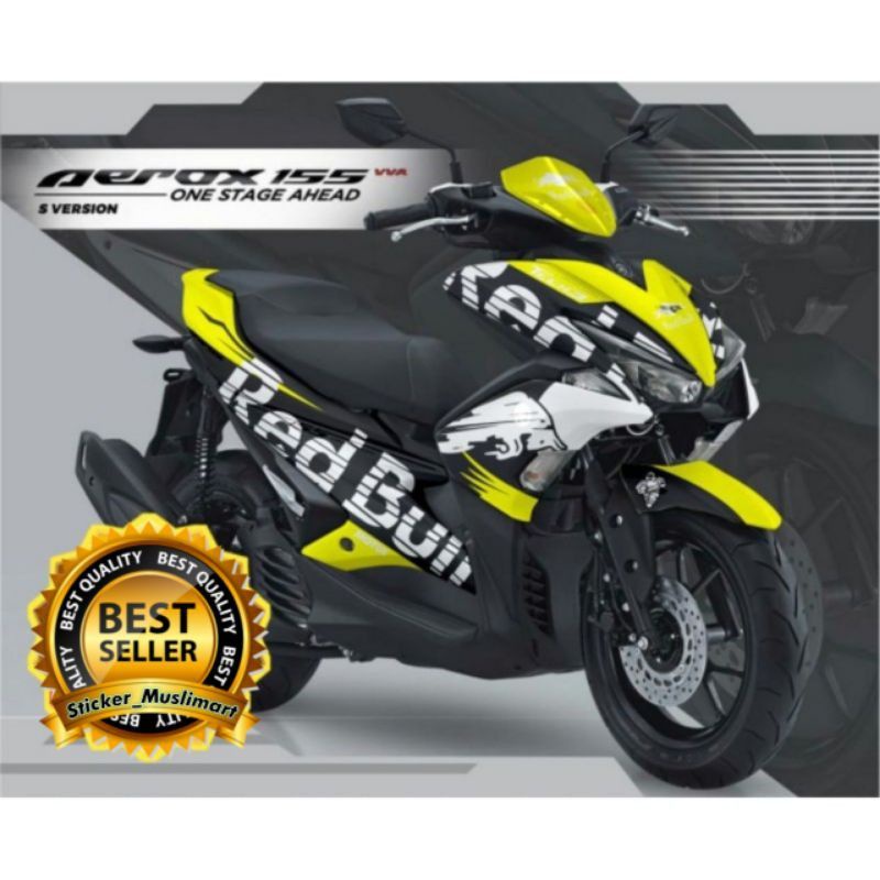 Jual DECAL sticker motor full body AEROX 155cc motif RED BUL terbaru ...