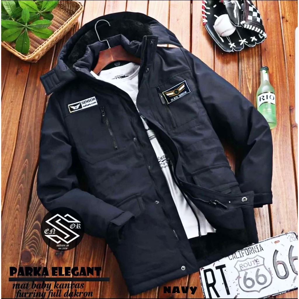 Jual jaket parka pria / parka elegant / parka pilot premium sensor ...