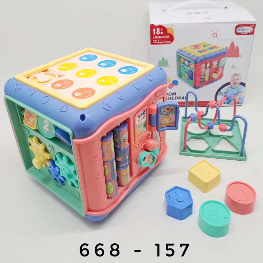 Jual Mainan Bayi Busy Box Kotak Mainan Edukasi Anak 7 in 1 Mainan Bayi ...