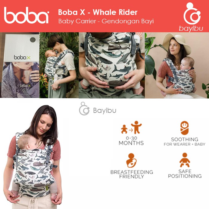 Jual Boba X Whale Rider Gendongan Bayi Baby carrier BobaX | Shopee ...