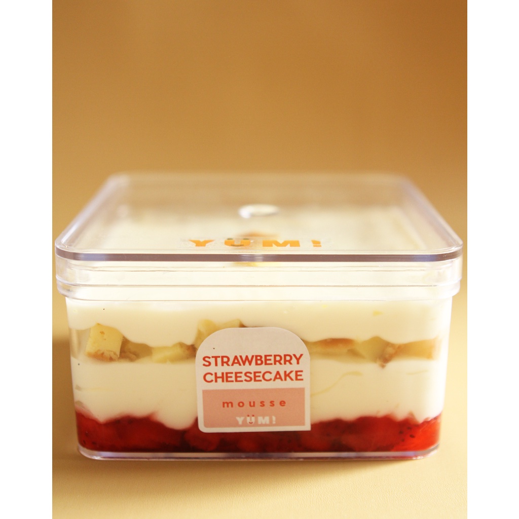 Jual JUMBO Strawberry Cheesecake Mousse - Buah strawberry asli | Shopee ...