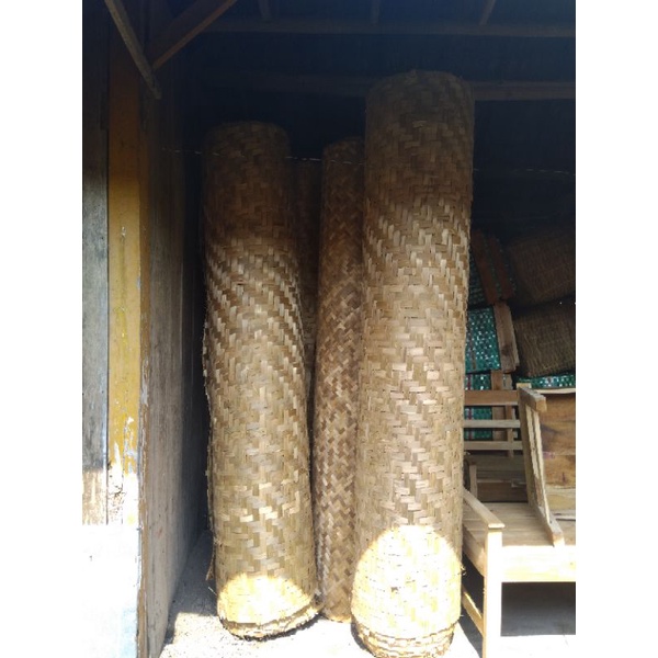 Jual [Murah] Tlompo Bambu/ Anyaman Bambu/Dinding Bambu/ Bilik Bambu 2m ...
