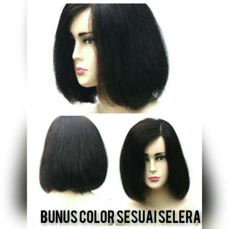Jual WOG RAMBUT ASLI/WIG HUMAN HAIR 100%/WIG RAMBUT ASLI MANUSIA/WIG ...
