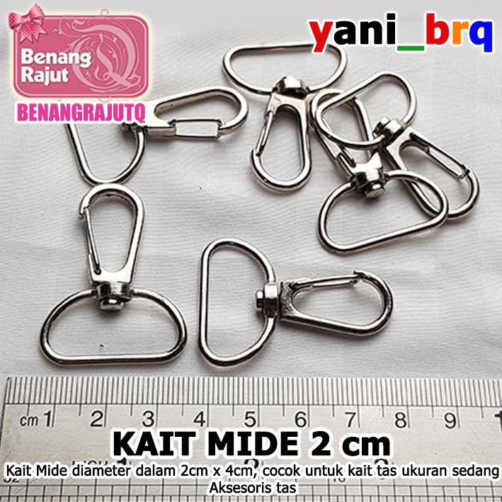 Jual KAIT SILVER MIDI 4 cm X 2 cm / buah | Shopee Indonesia