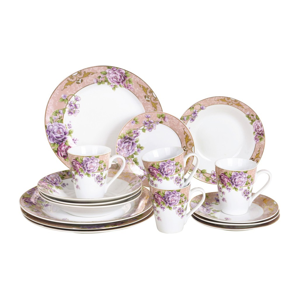 Jual Perlengkapan makan Magnolia, Dinner set Vicenza D16 dengan 12 ...
