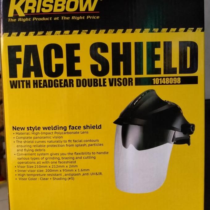 Jual Face Shield With Headgear Double Visor/Face Shield Double | Shopee ...