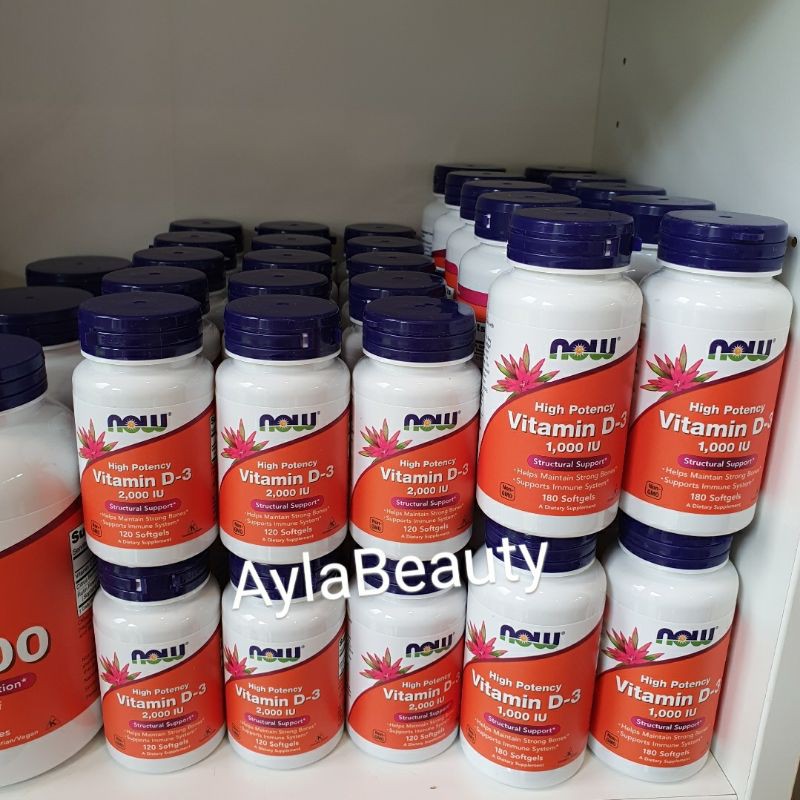 Jual NOW Foods Food Vitamin D-3 D3 1000iu 2000iu 5000iu 10000iu 1000 2000 5000 10000 iu / 120 ...