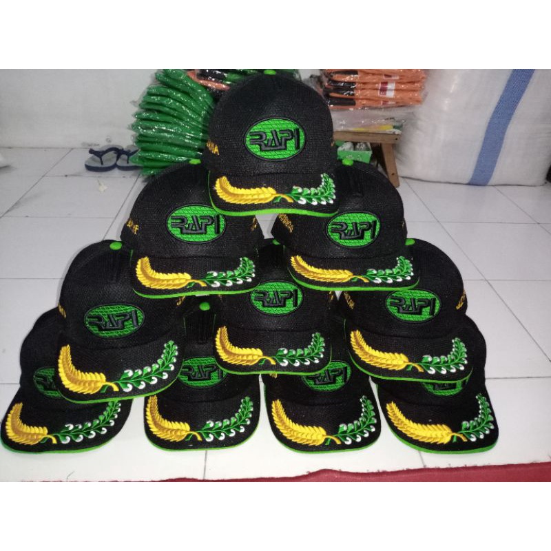 Jual TOPI RAPI OVAL PADIKAPAS HIJAU PUTIH | Shopee Indonesia
