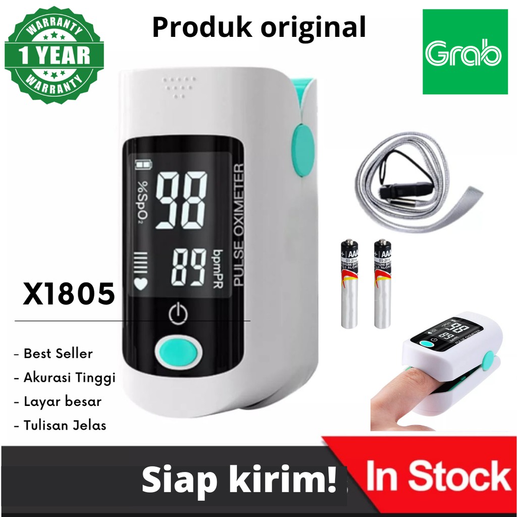 Jual oximeter pulse oksimeter fingertip pulse oxymeter alat ukur kadar ...