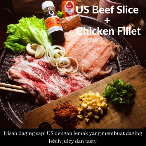 Jual Paket Lengkap BBQ/Yakiniku / Daging Sapi Slice Tipis / US Beef ...