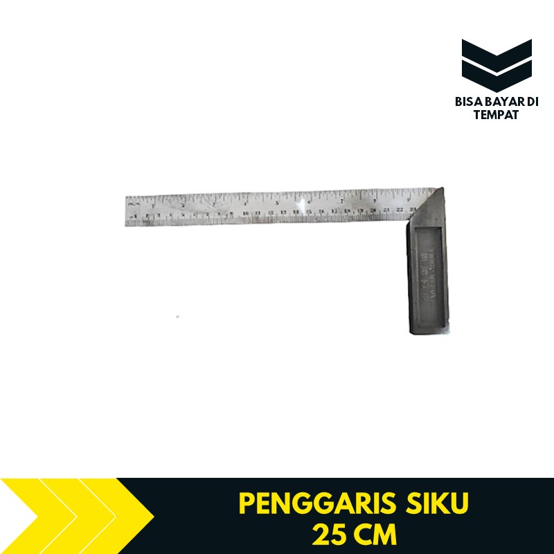 Jual Penggaris Siku Besi Tukang Panjang 10 Inch 25cm TBA1045 | Shopee Indonesia