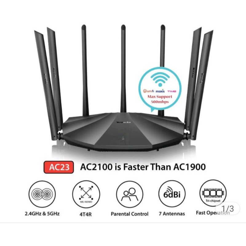 Jual TENDA AC23 AC2100 DUAL BAND GIGABIT WIFI ROUTER | Shopee Indonesia