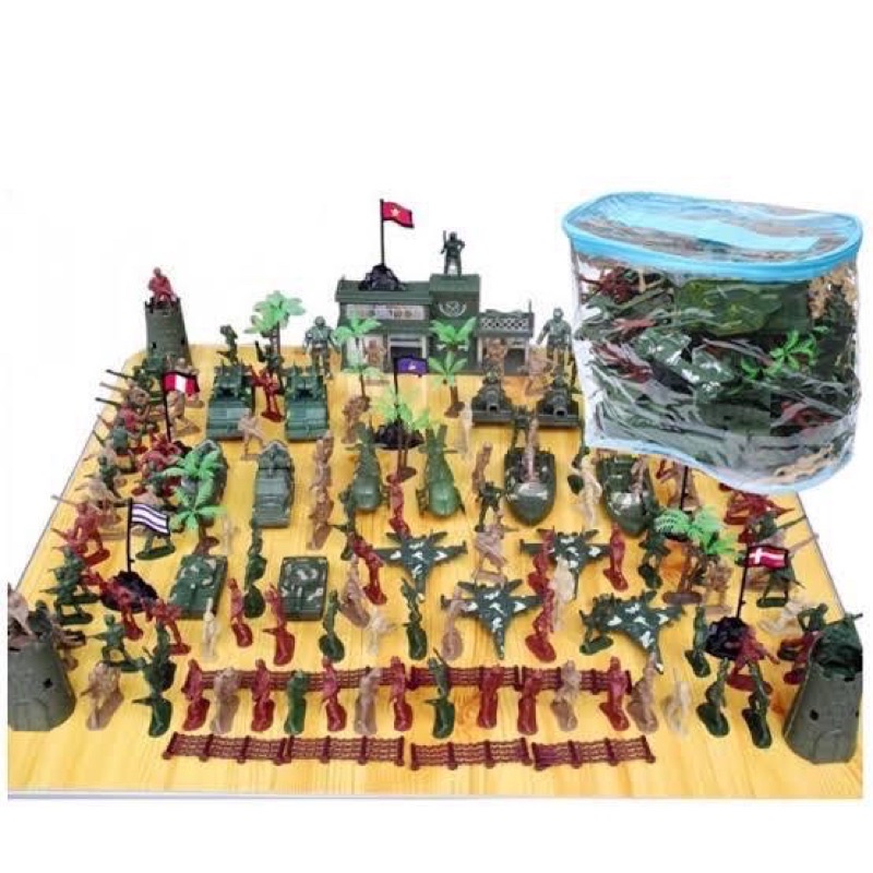 Jual Mainan tentara army set soldier tank benteng ransel tas figure military prajurit perang ...