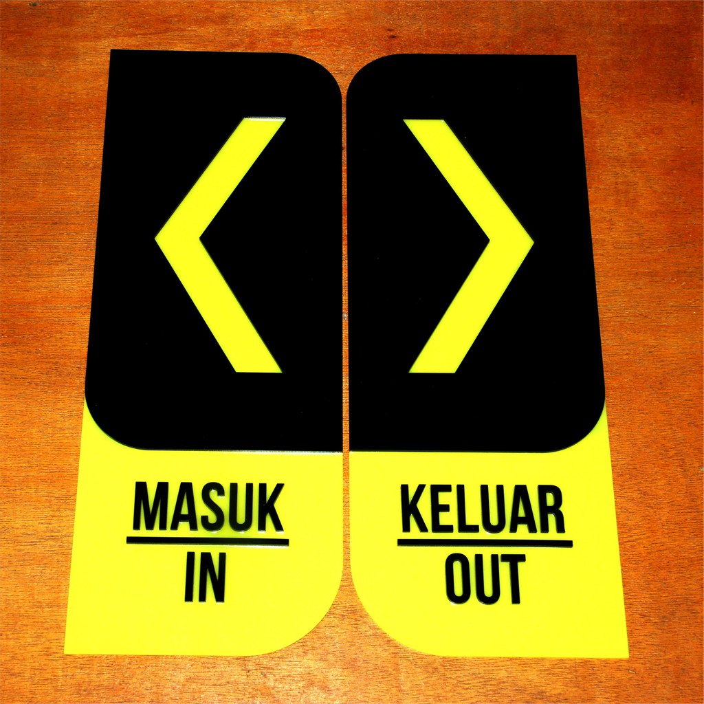 Jual Papan Tanda Sign Akrilik In & Out | Shopee Indonesia