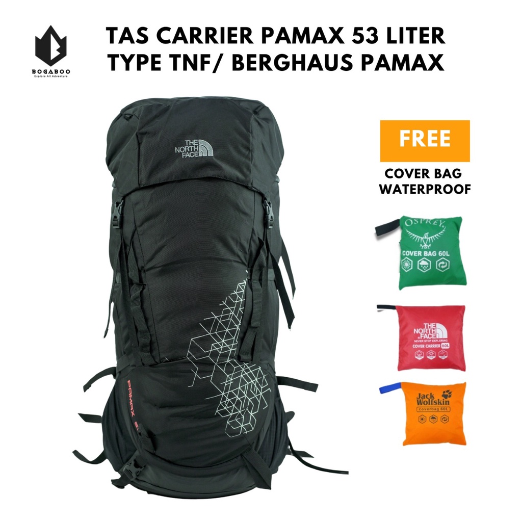 Jual [COD] Tas Carrier Pamax 53 Liter + Coverbag Waterproof - Tas ...