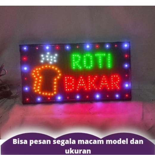 Jual tulisan LED sign ROTI BAKAR 50X30 Menarik Terjangkau | Shopee ...