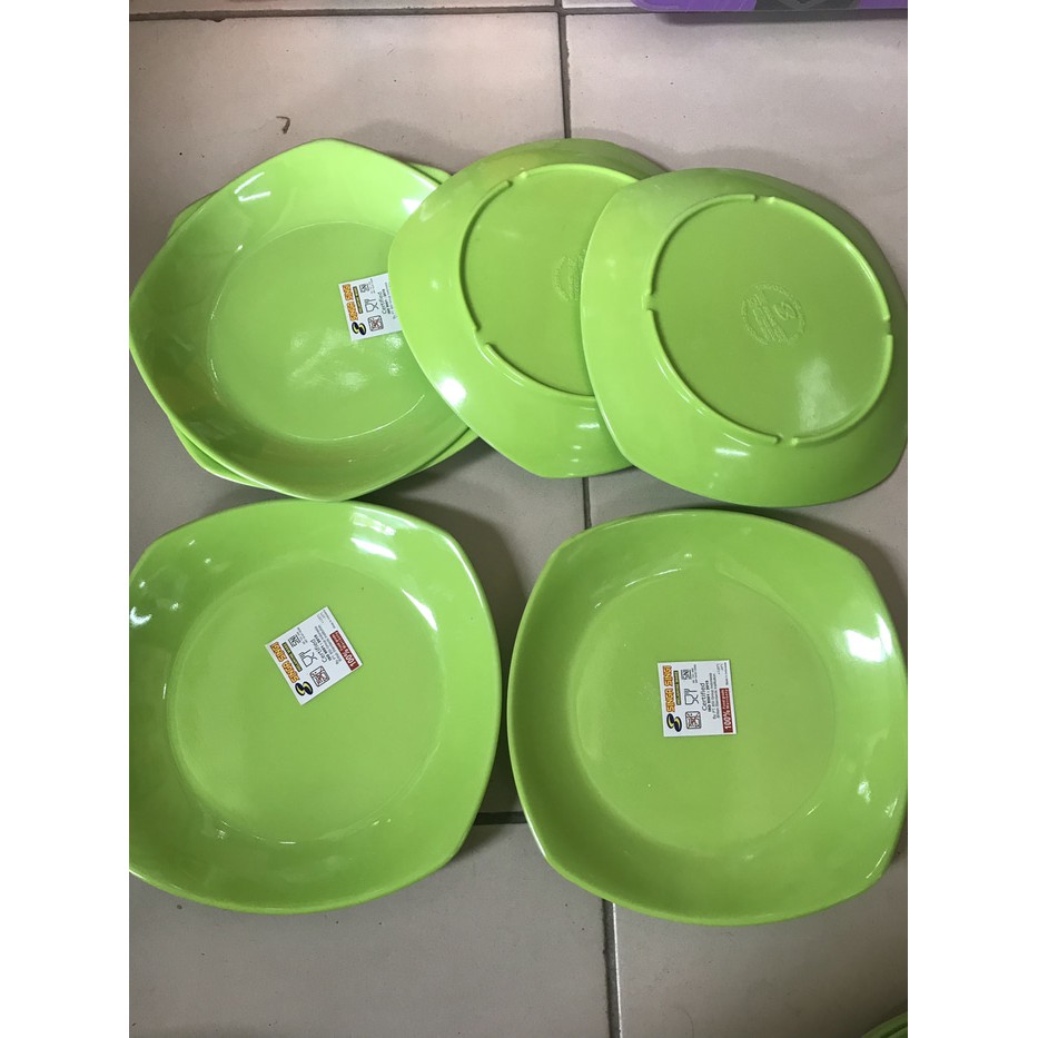 Jual Piring melamin segi singasingi P5004S 6-5" ( 6 pcs ) | Shopee ...