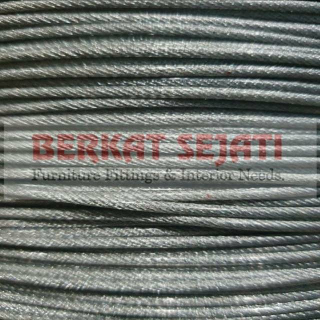 Jual Tali Kawat Baja / Kabel Seling / Sling 2mm Lapis PVC / Steel Wire Rope / ANTI KARAT ...