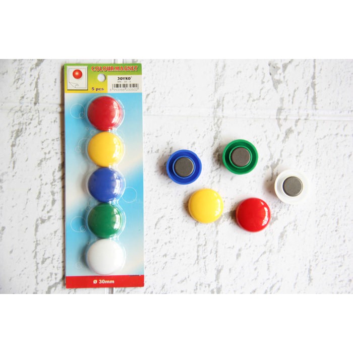 Jual Magnet colour 30 mm / magnet warna Joyko | Shopee Indonesia