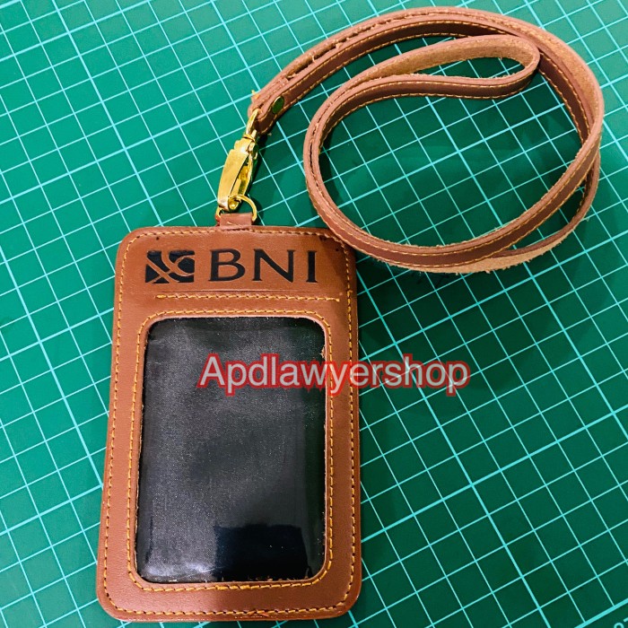 Jual Id Card - Name Tag Id Card Tali Kulit Bni Bumn 4 Slot Bisa Custom ...
