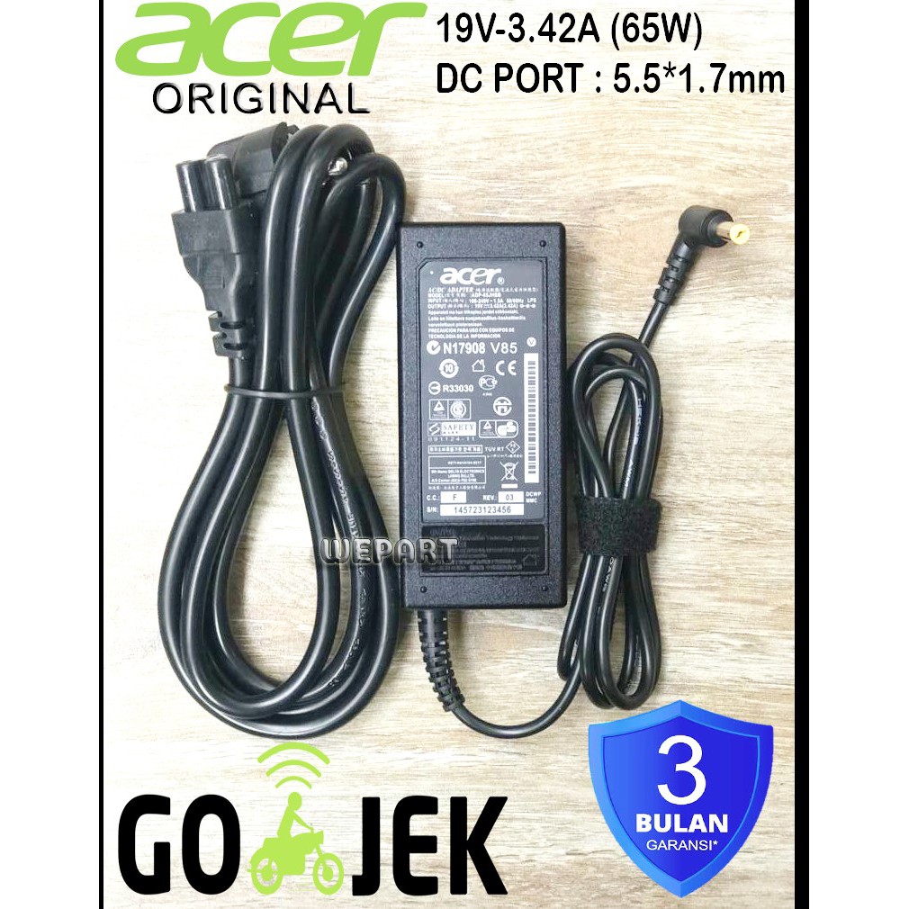 Jual Adaptor Acer Aspire 4739 4738 4741 4750 4736 4752 4740 19V 3.42A ...