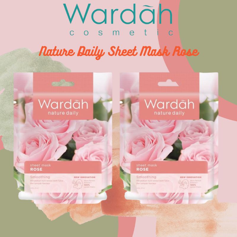 Jual Wardah Nature Daily Sheet Mask Rose | Shopee Indonesia